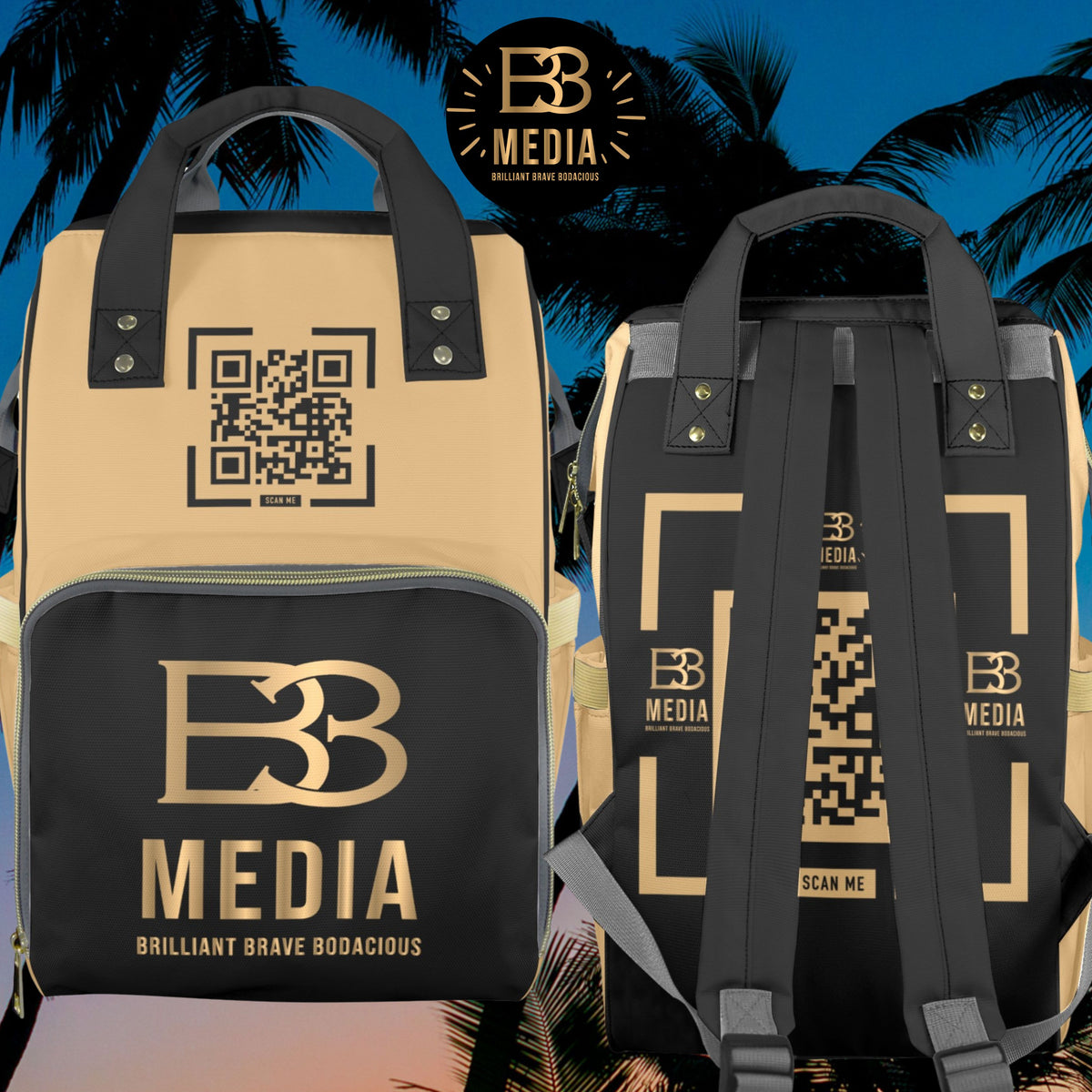 B3 MEDIA Deluxe Travel Backpack – HustlingSpirit
